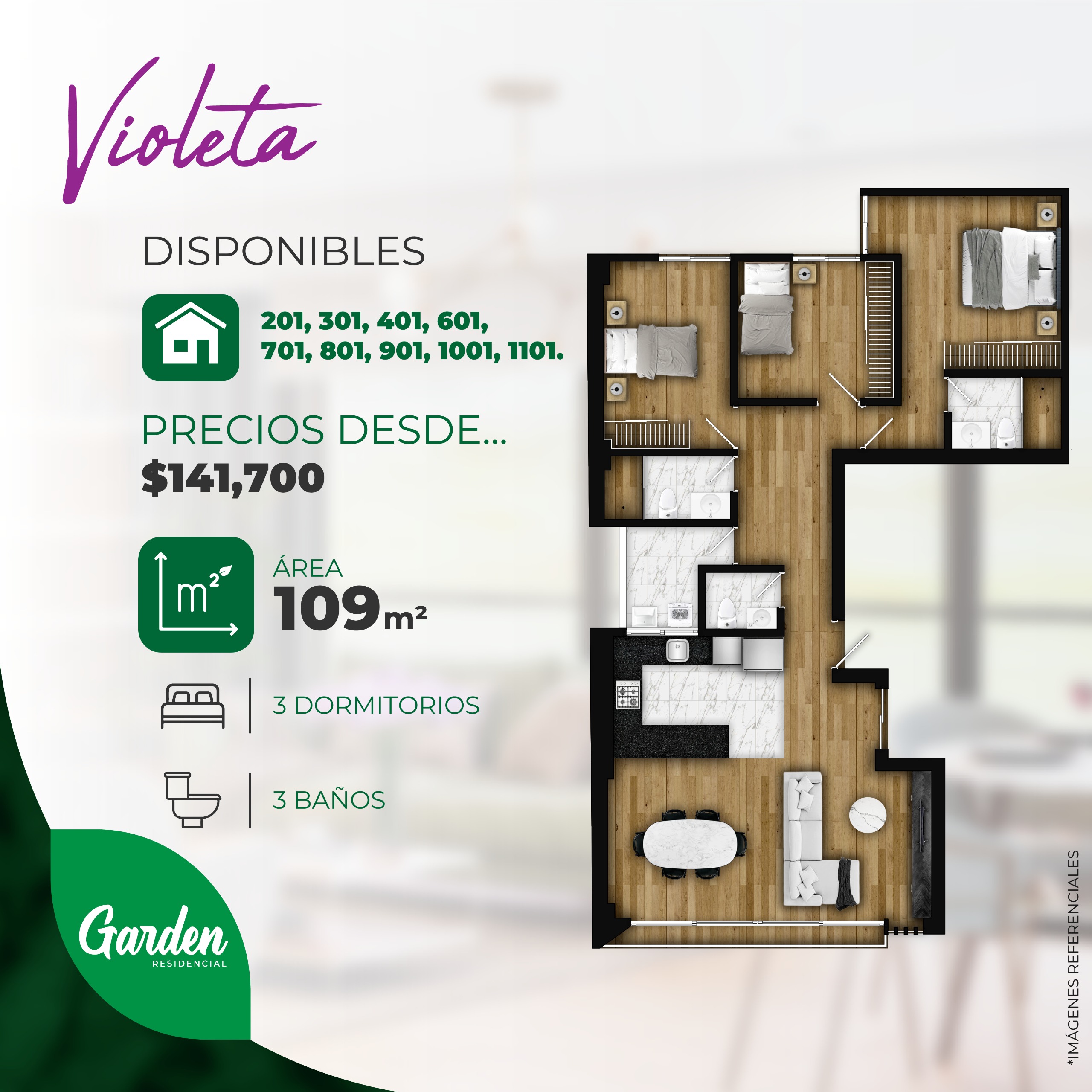 VIOLETA 109m2 - Ramirez Construccón